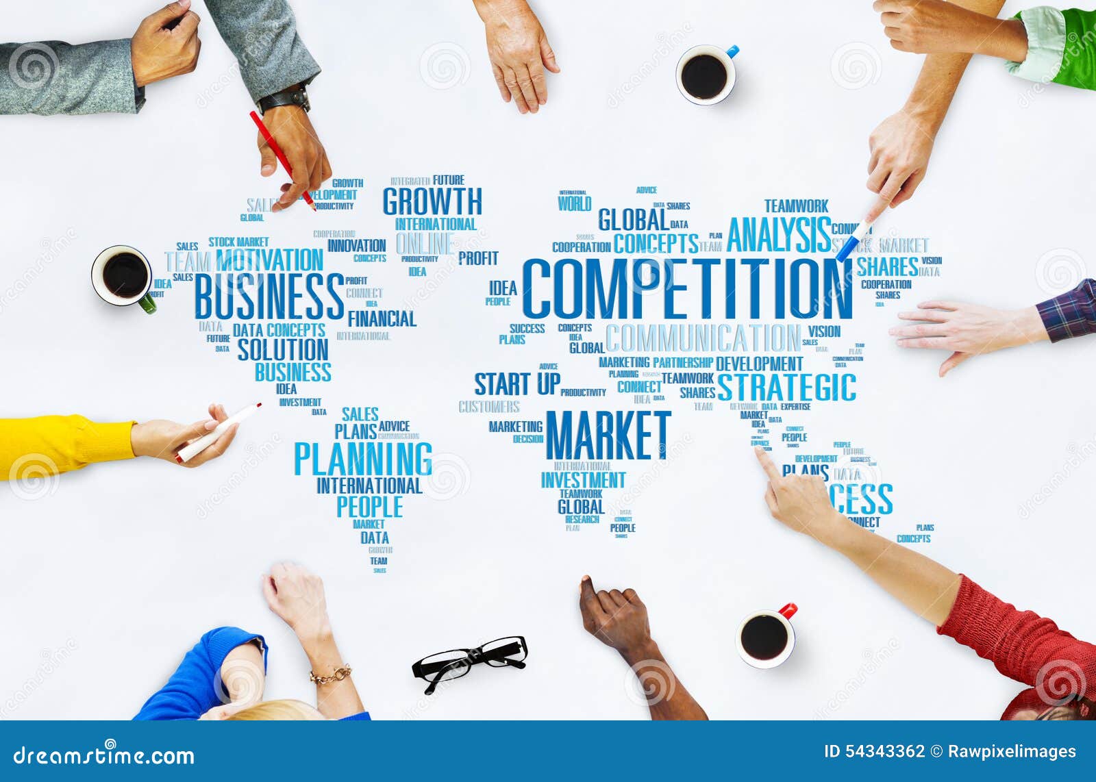 Concept Global De Concours De Défi Du Marché De Concurrence Photo stock ...