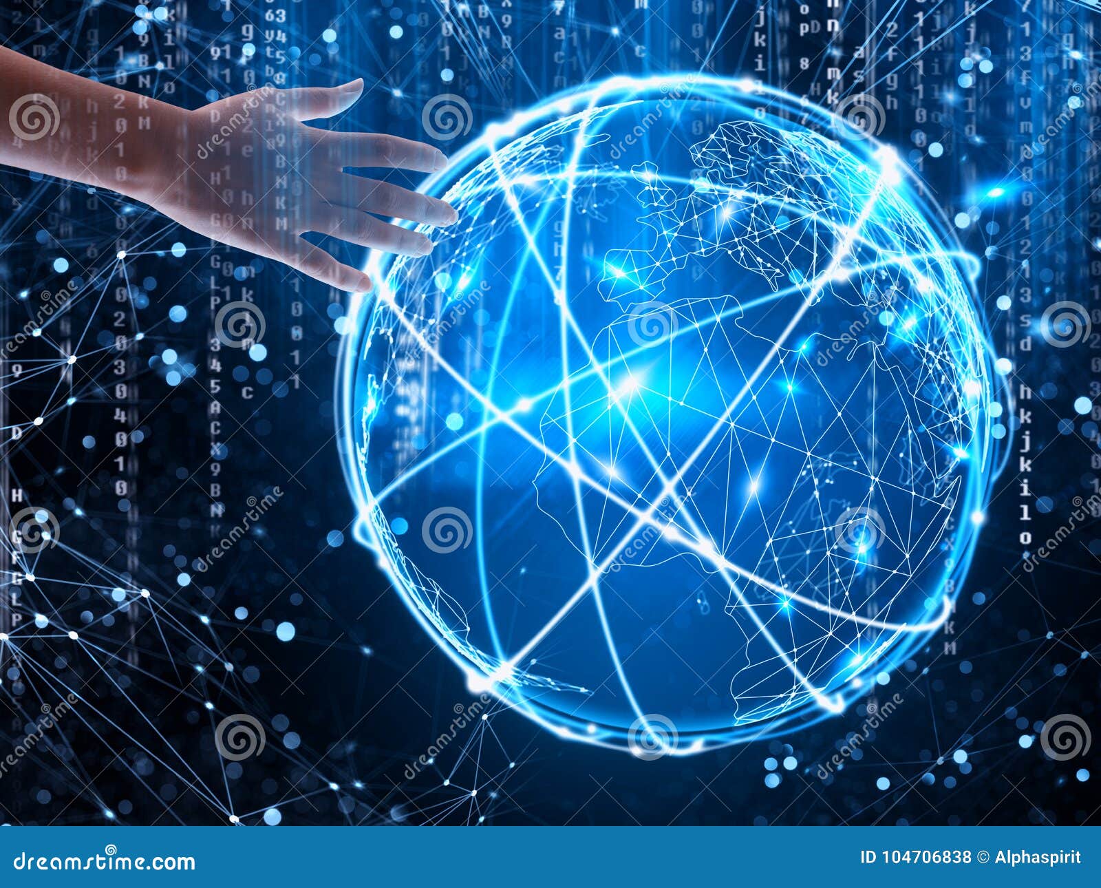 Concept of Global Internet Connection Network Stock Photo - Image of ...