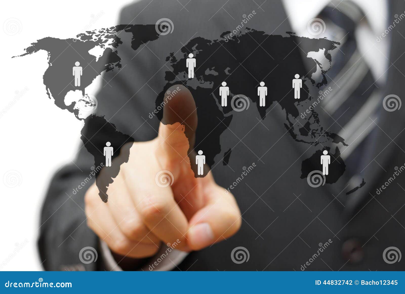 Concept of Global Market with Partners Around the World Stock Photo ...