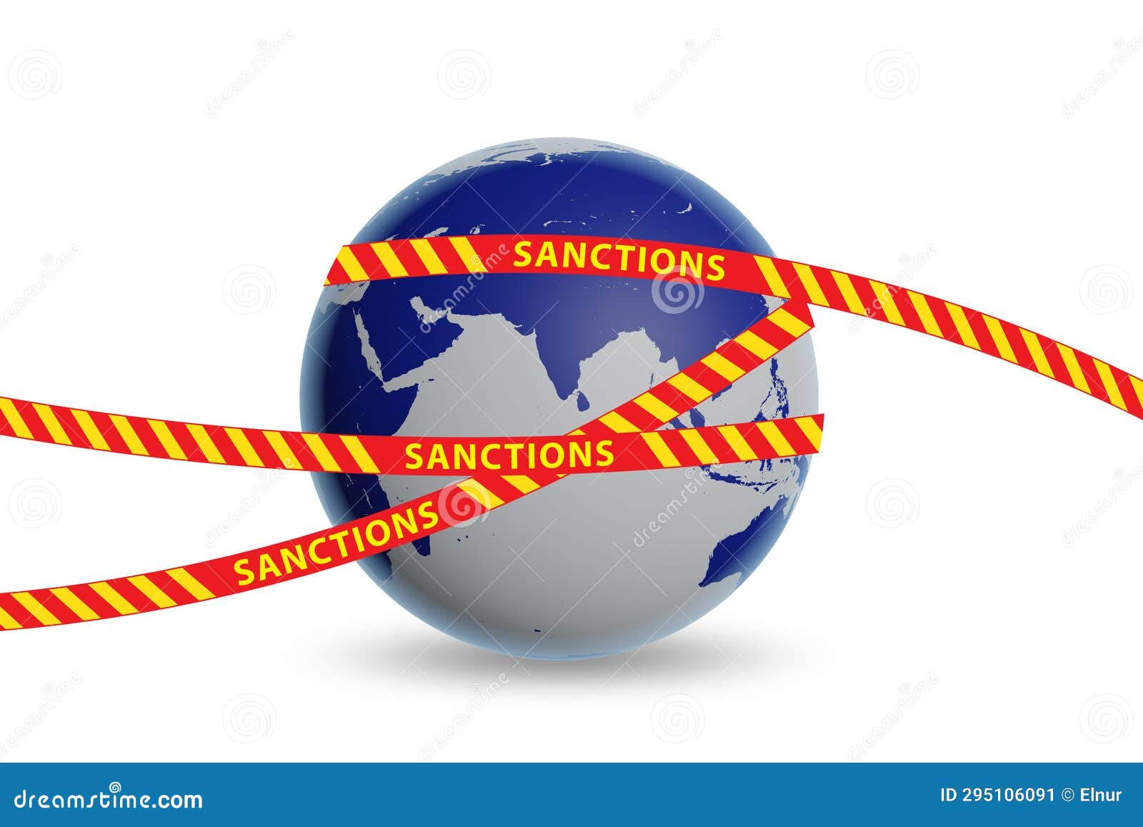 Concept of Global Political and Economic Sanctions Stock Illustration ...
