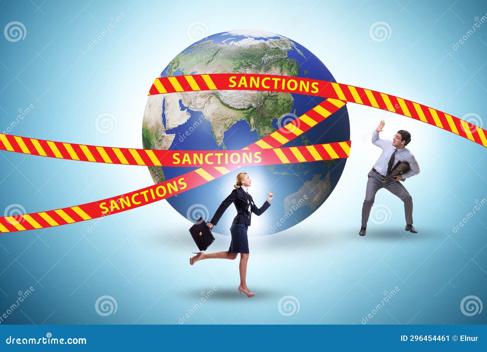 Concept of Global Political and Economic Sanctions Stock Image - Image ...