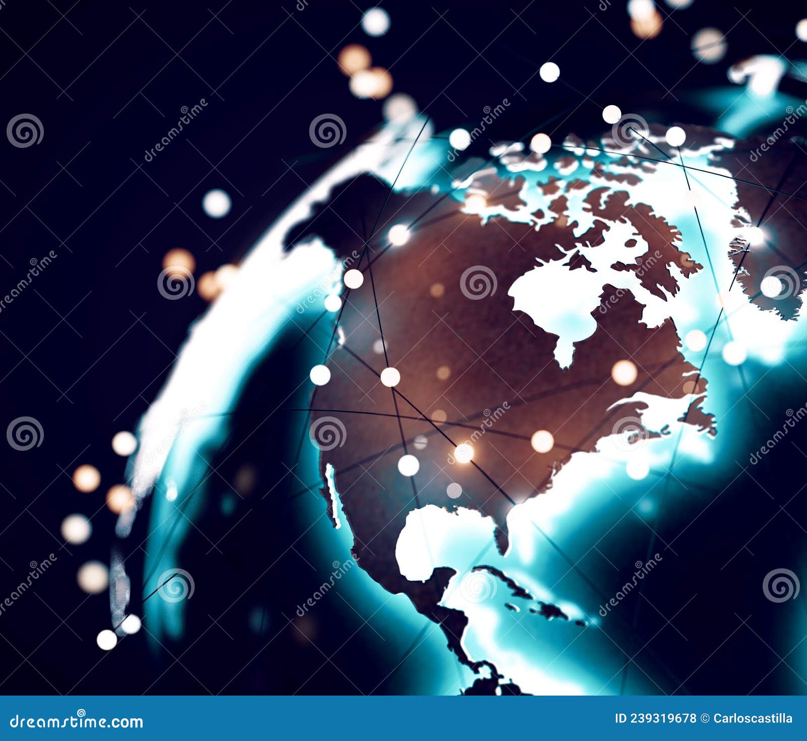Concept of Global Technology and Network Information Stock Illustration ...