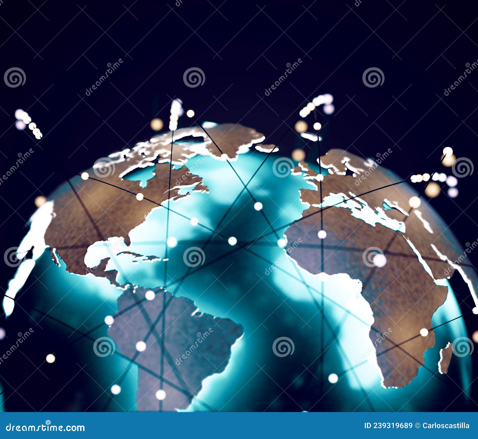 Concept of Global Technology and Network Information Stock Illustration ...