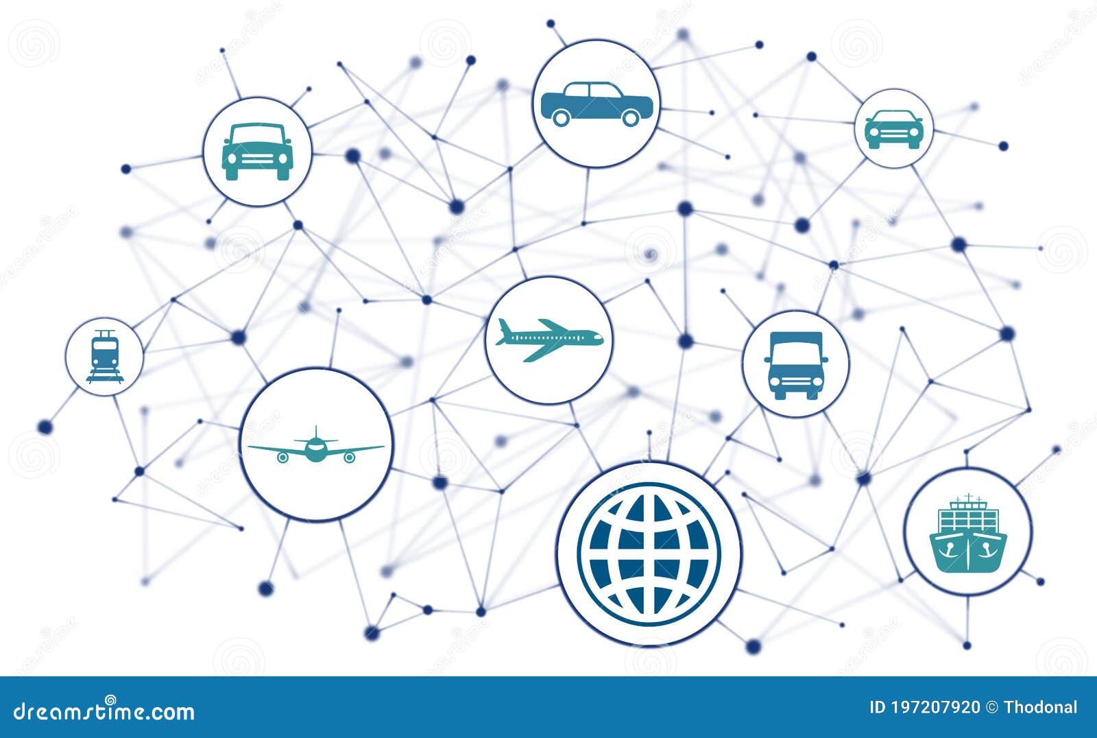 Concept of Global Transportation Stock Illustration - Illustration of ...