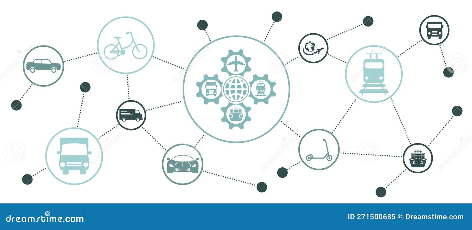 Concept of Global Transportation Stock Illustration - Illustration of ...