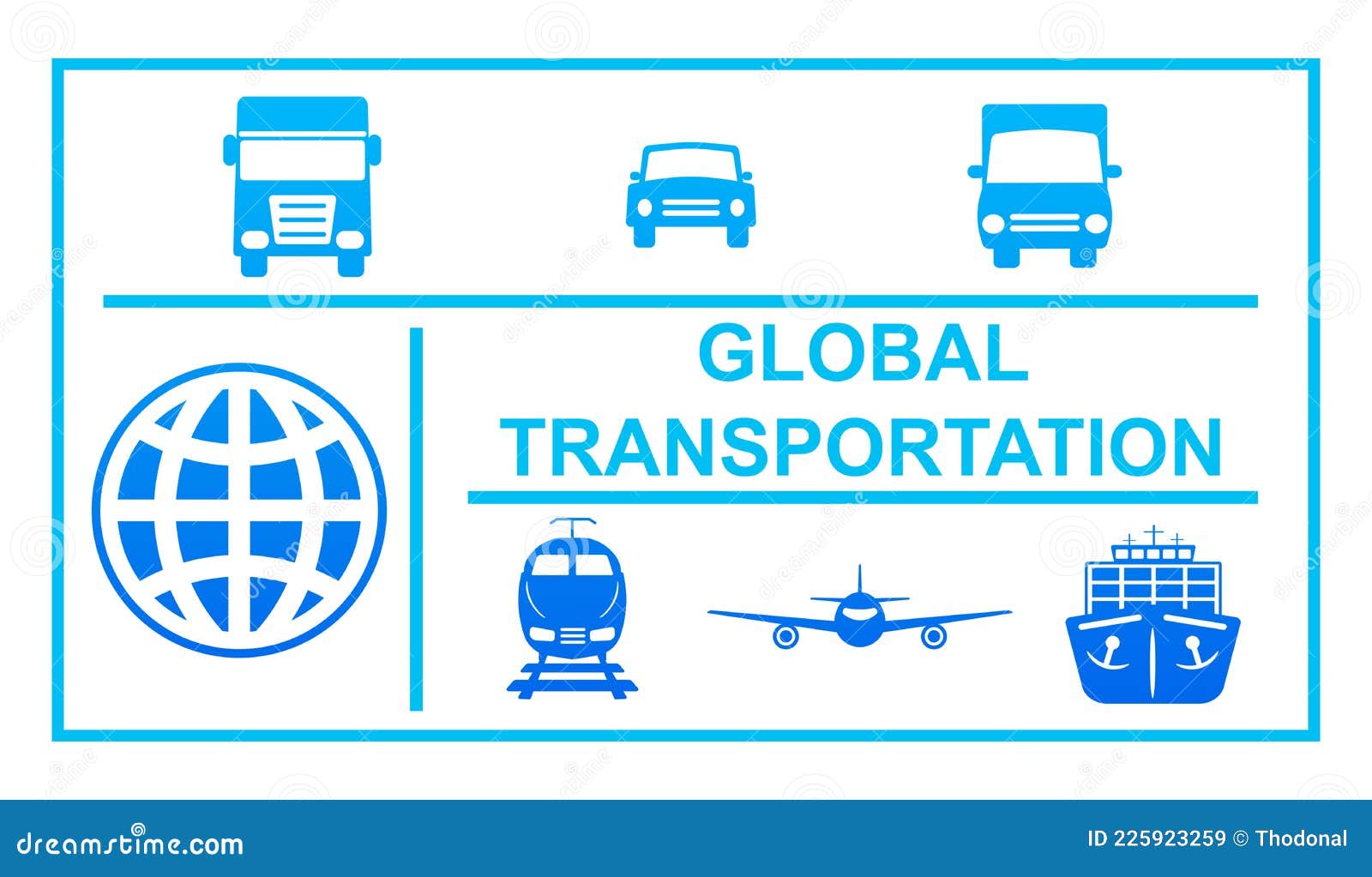 Concept of Global Transportation Stock Illustration - Illustration of ...