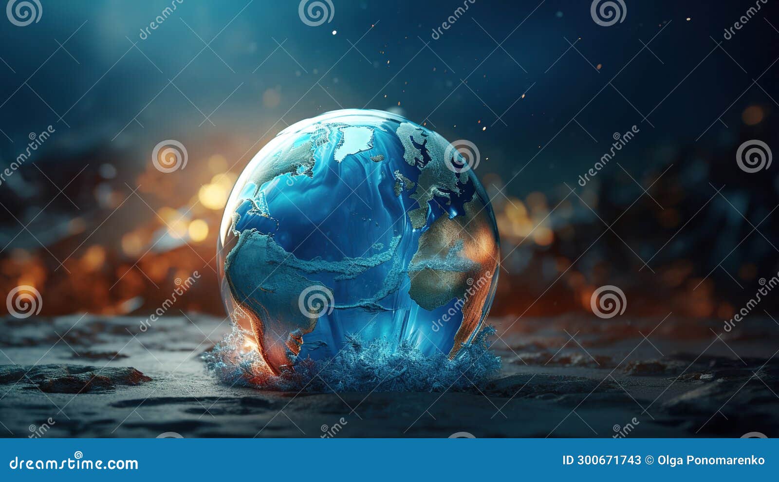 Concept Global Warming and Climate Changing Planet. Stock Image - Image ...