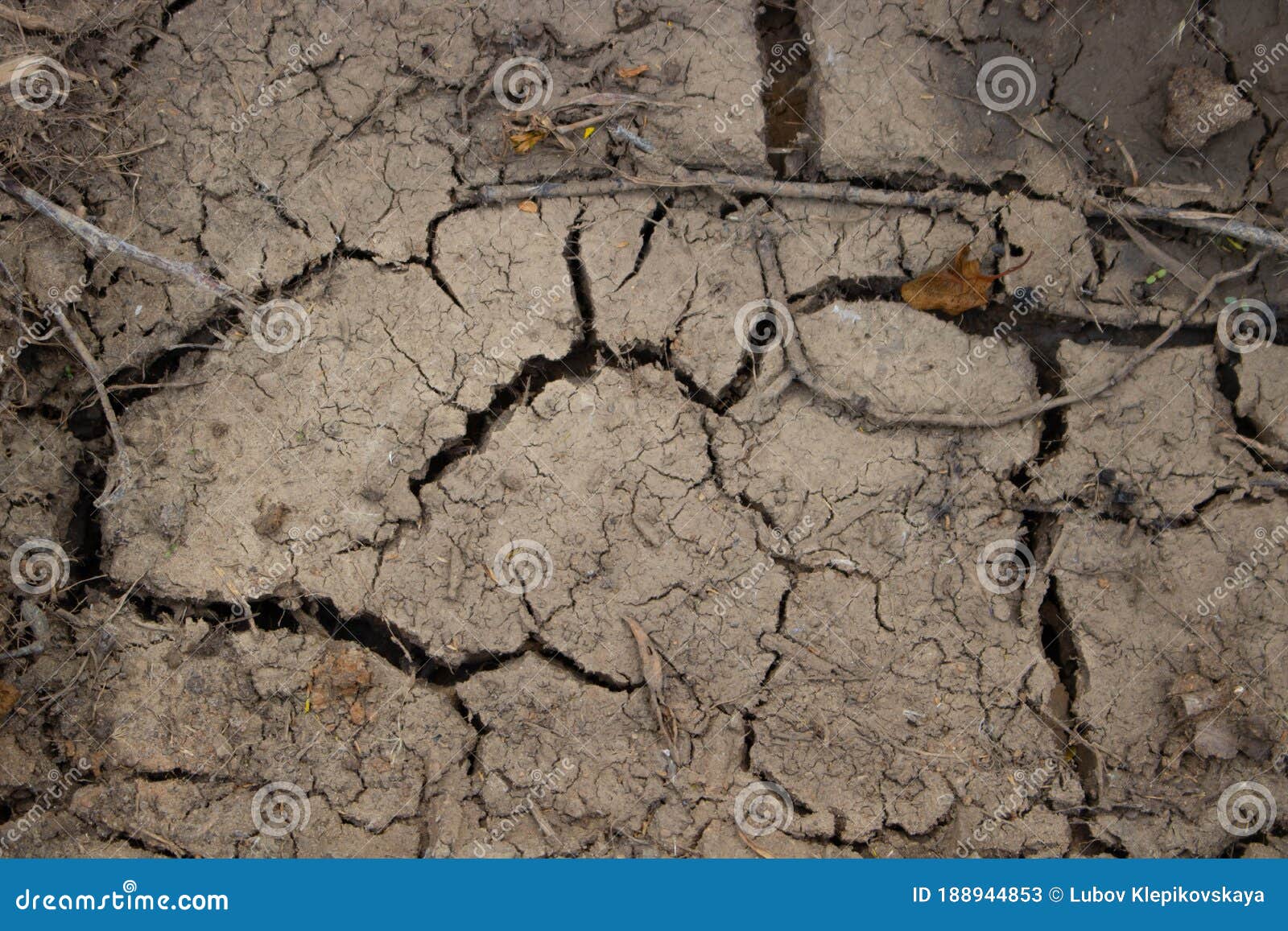 The Concept of Global Warming. a Desolate Landscape Cracked by Drought ...