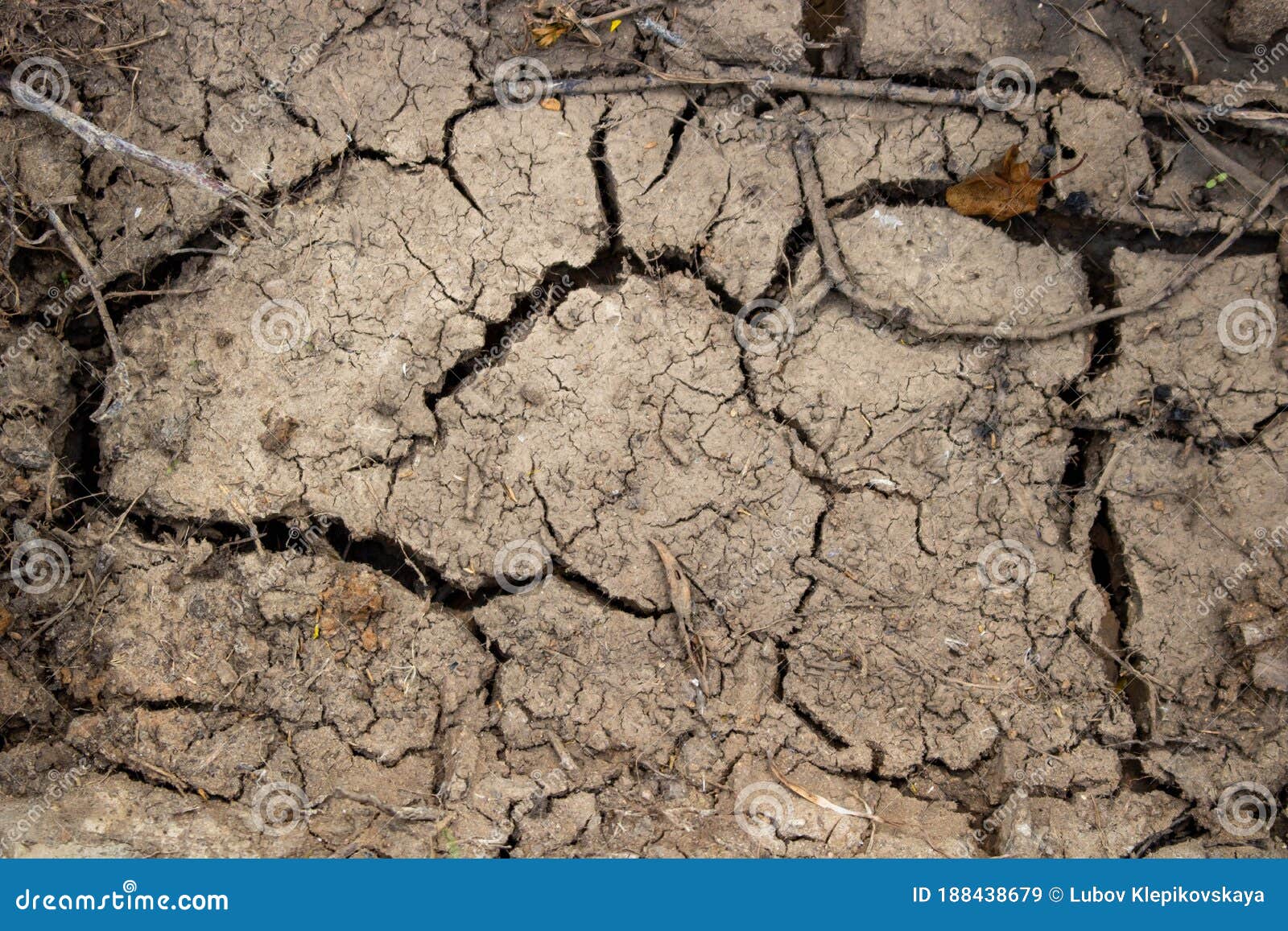 The Concept of Global Warming. a Desolate Landscape Cracked by Drought ...