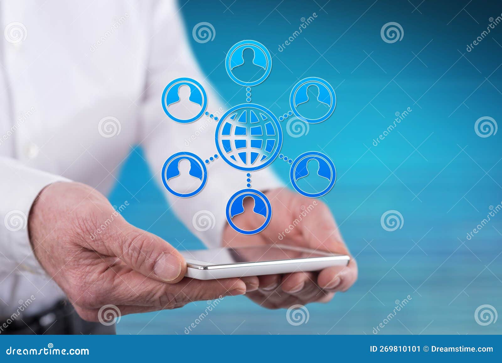 Concept of globalization stock image. Image of network - 269810101