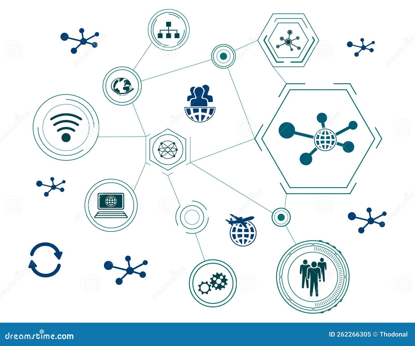 Concept of globalization stock illustration. Illustration of network ...