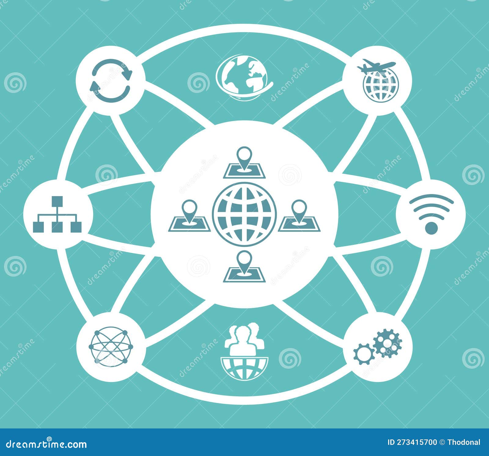 Concept of globalization stock illustration. Illustration of ...