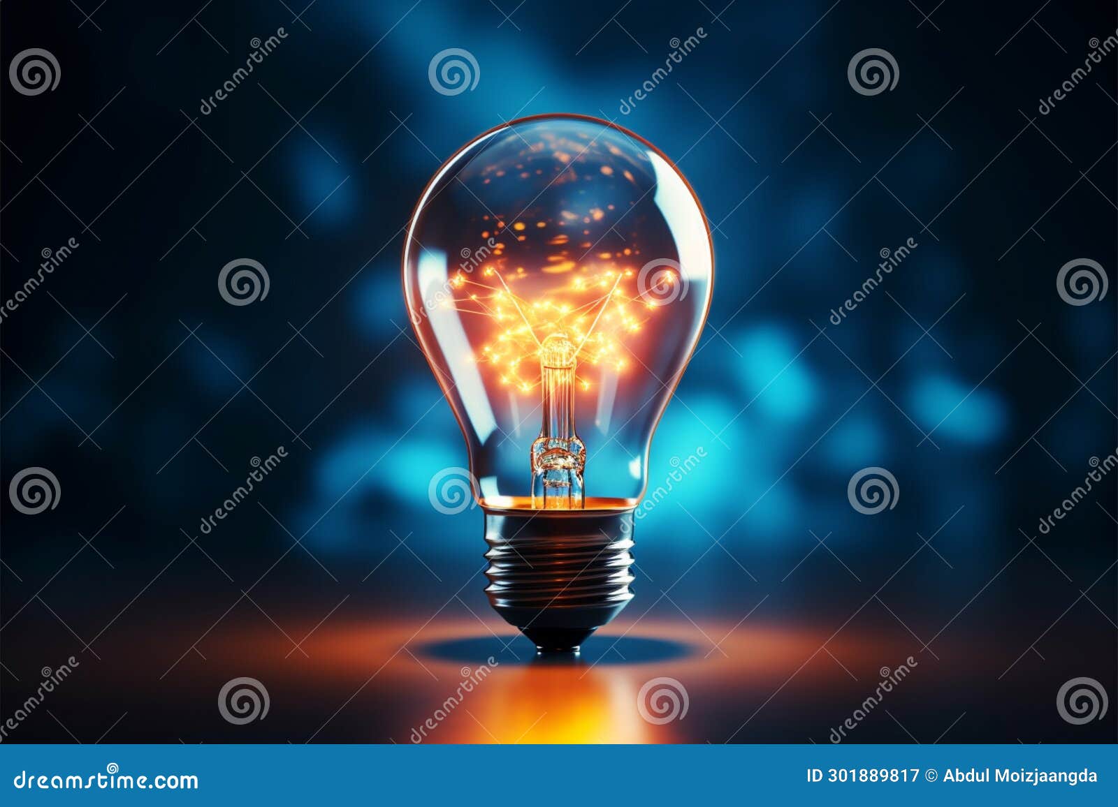 Concept Glow Bright Light Bulb Symbolizing Innovative Business Ideas ...
