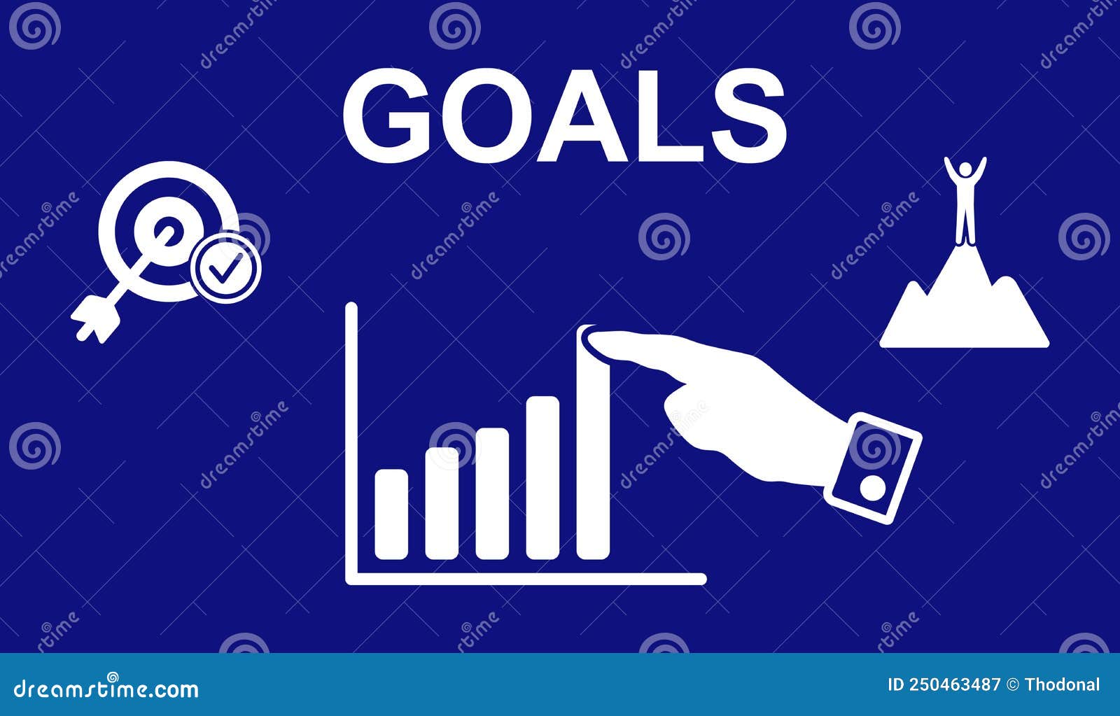 Concept of goals stock illustration. Illustration of motivation - 250463487