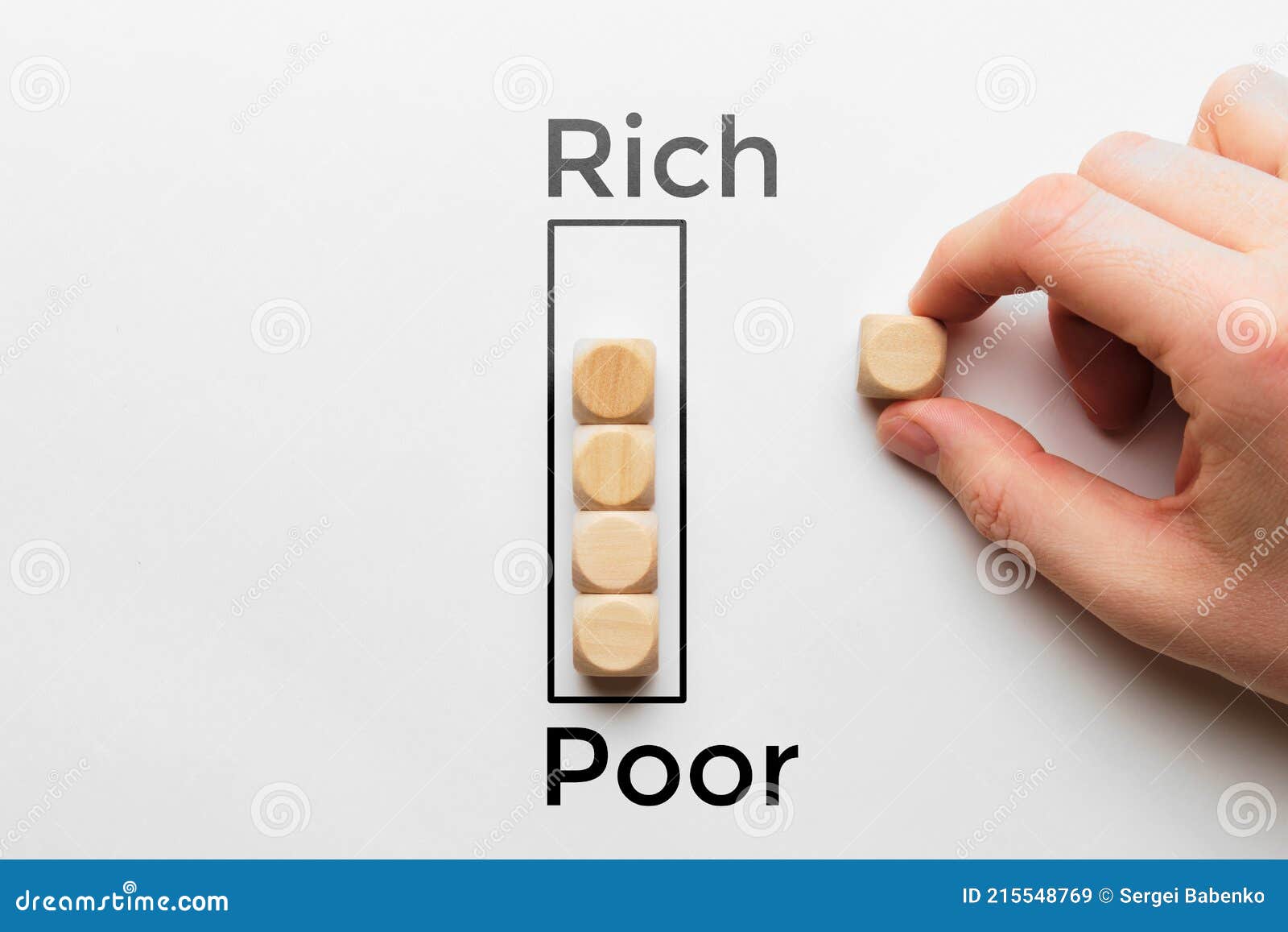 The Concept of Going from Poor To Rich. the Path of Success Stock Image ...