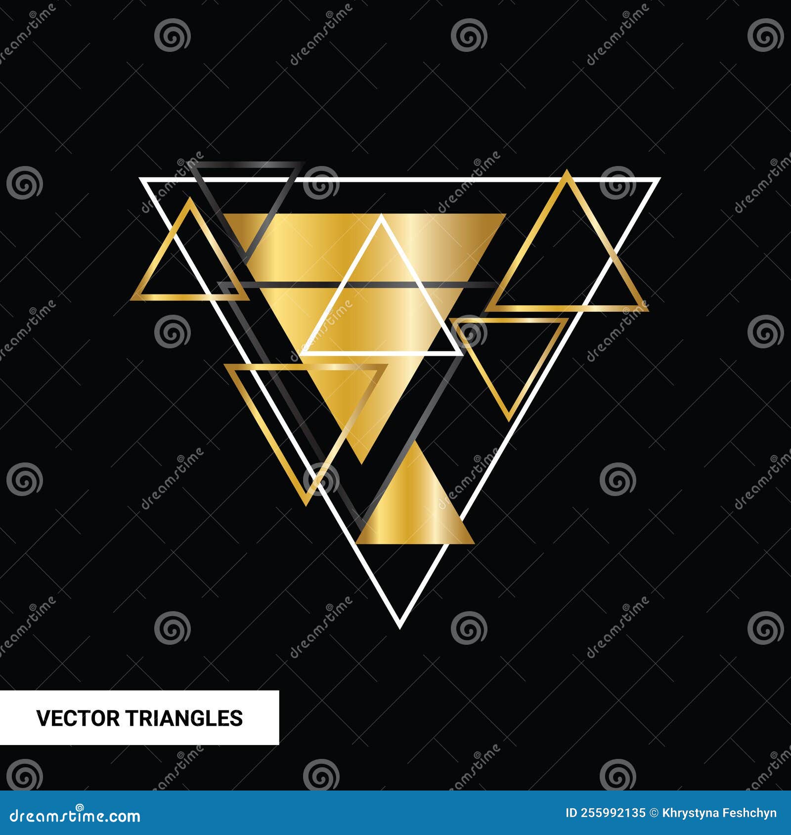 Concept Gold Polygon Dynamic Modern Arts Template Stock Vector ...