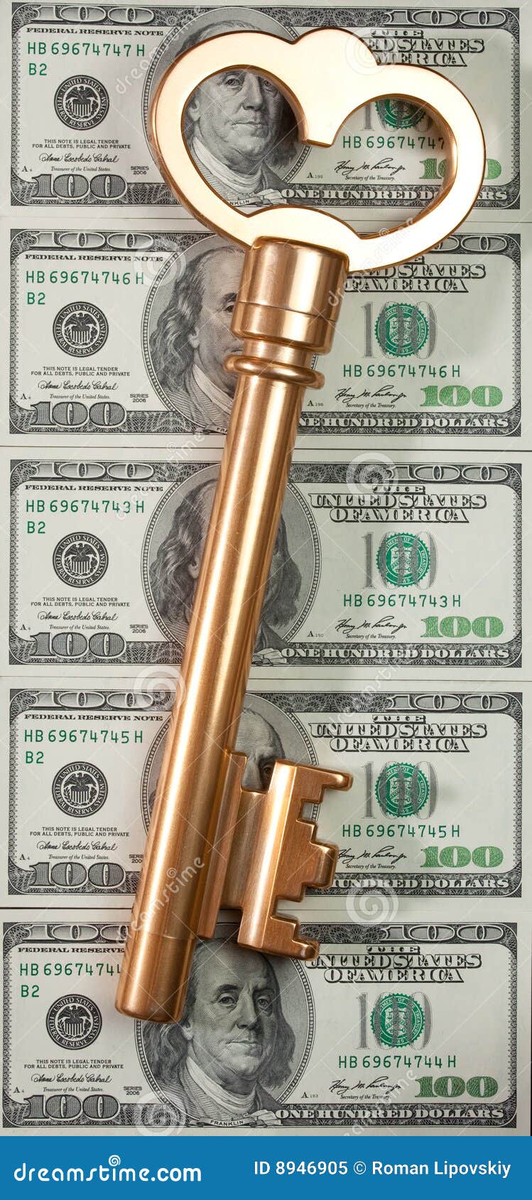 Concept. Golden Key For Treasure Stock Image - Image of savings ...