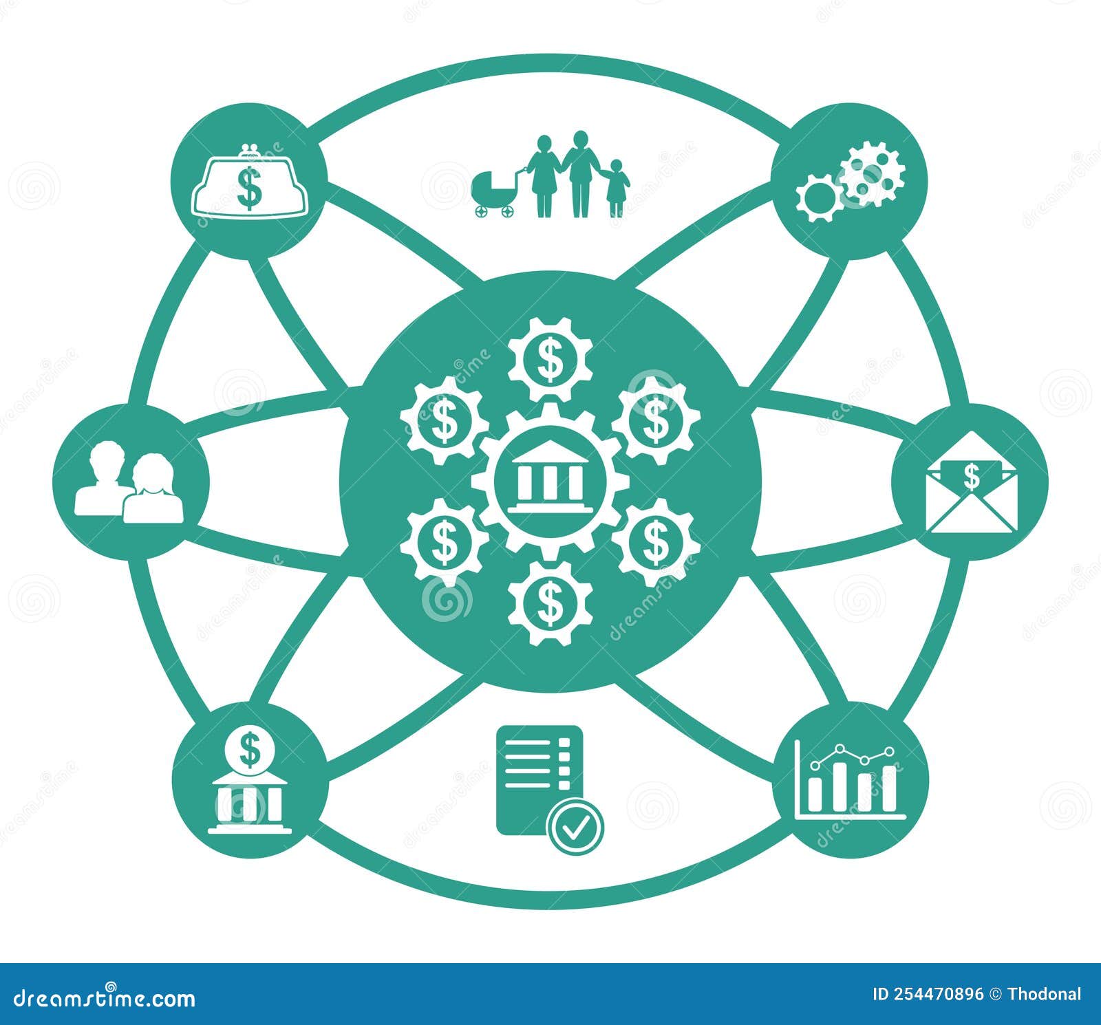 Concept of government aid stock illustration. Illustration of ...