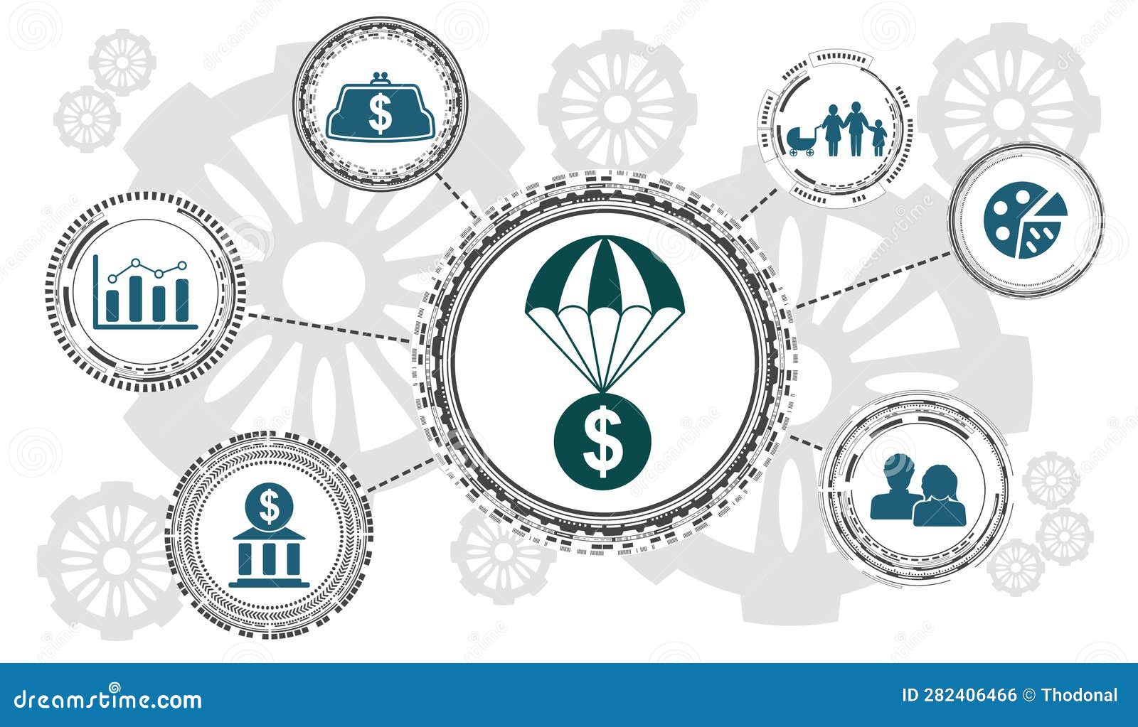 Concept of government aid stock illustration. Illustration of ...