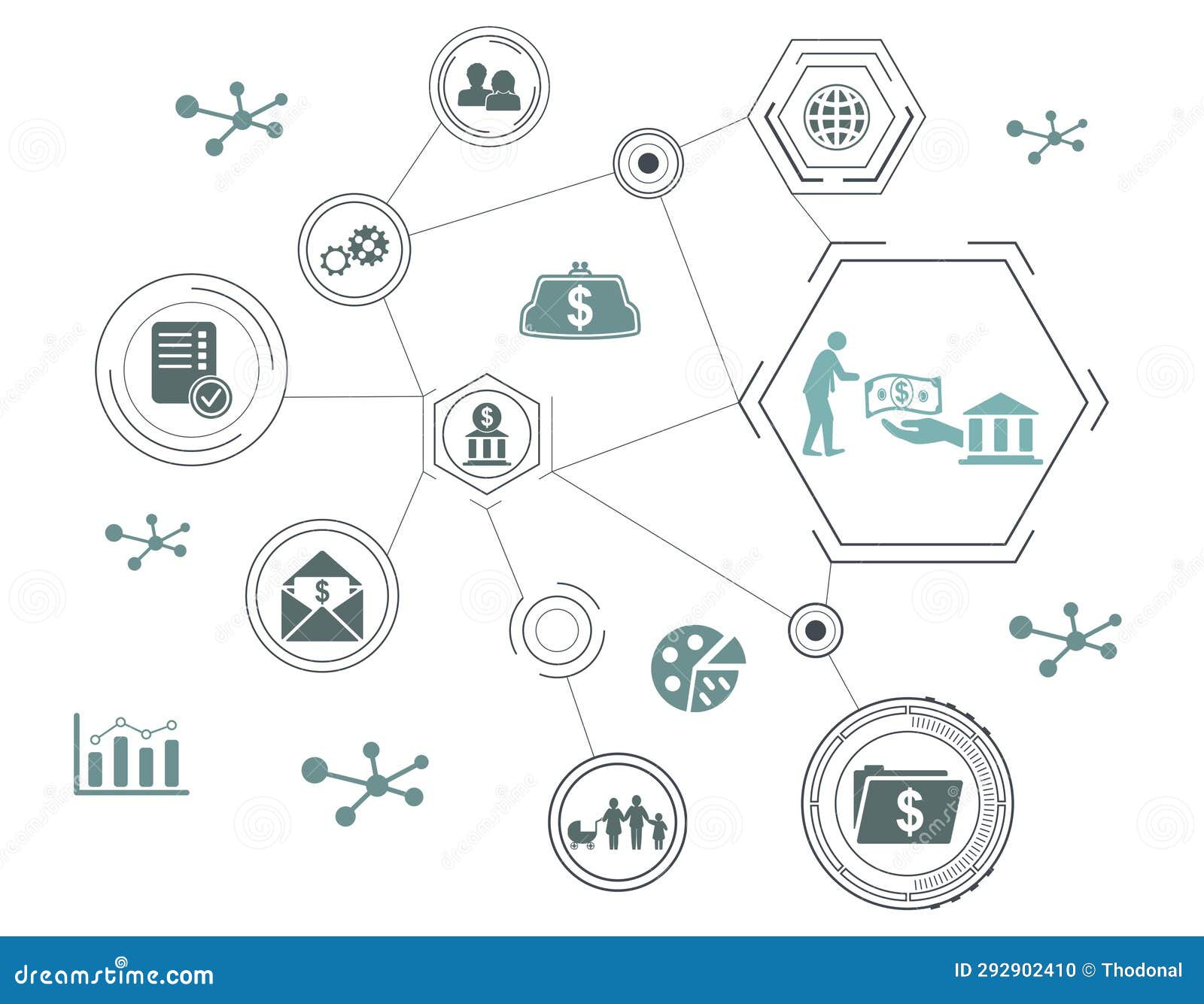 Concept of government aid stock illustration. Illustration of finance ...