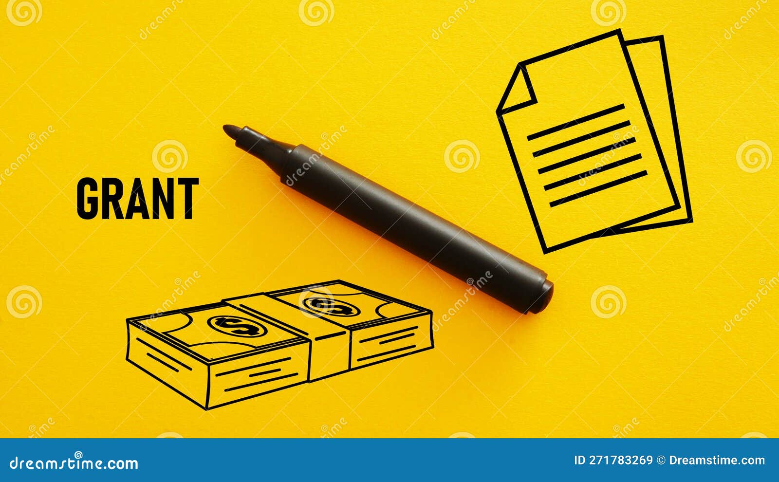 Concept of Grants. Application Grant is Shown Using the Text Stock ...