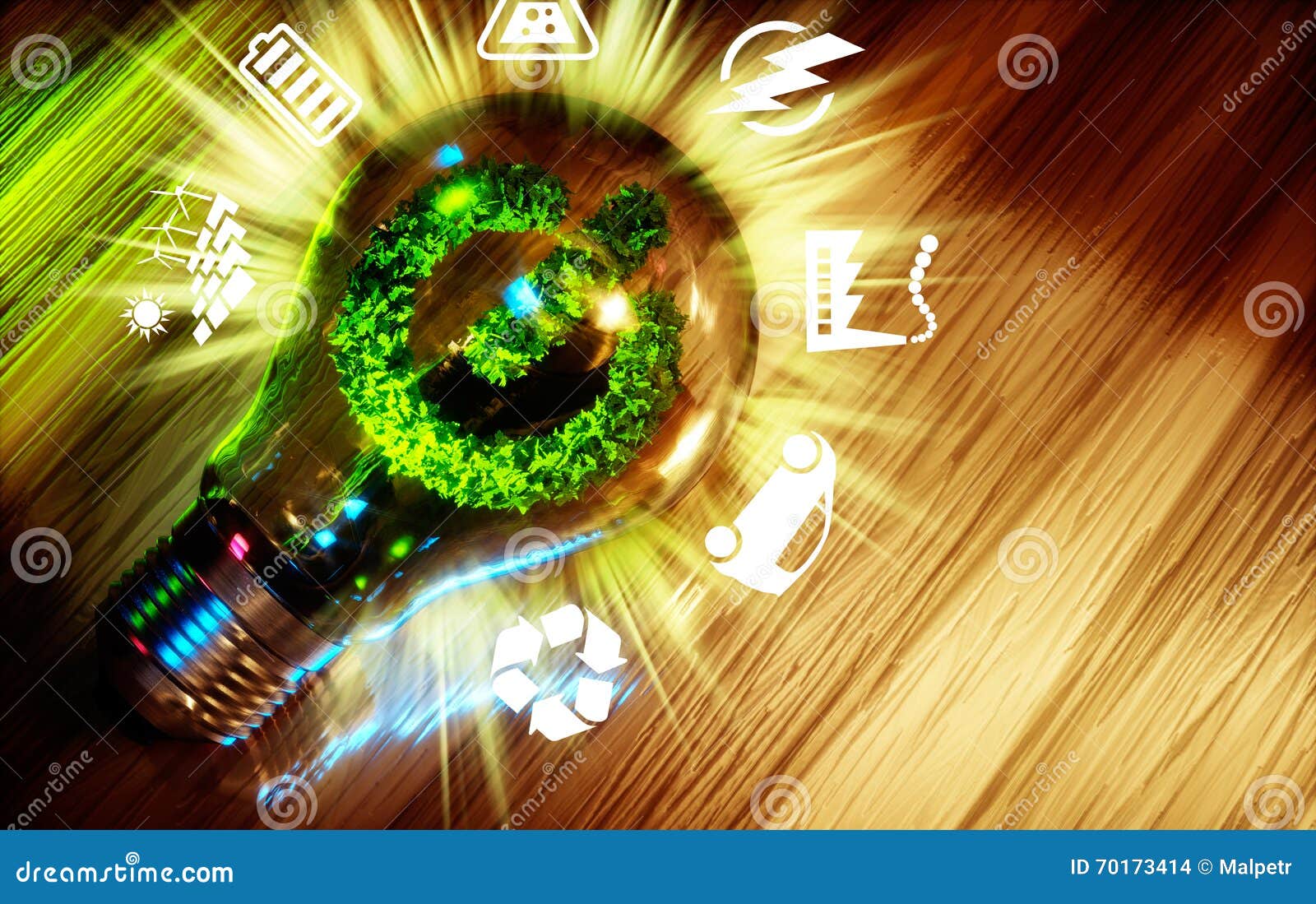 Concept of Green Energy Innovation Technology. Stock Illustration ...
