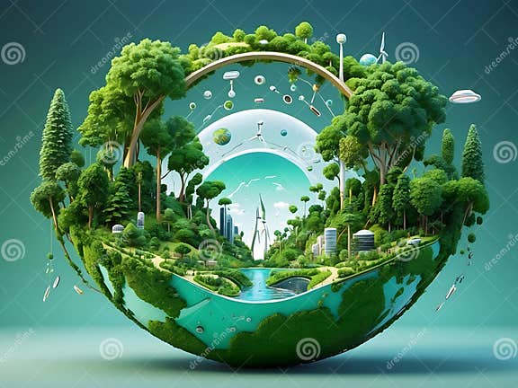 A concept of green planet stock photo. Image of environment - 298118660