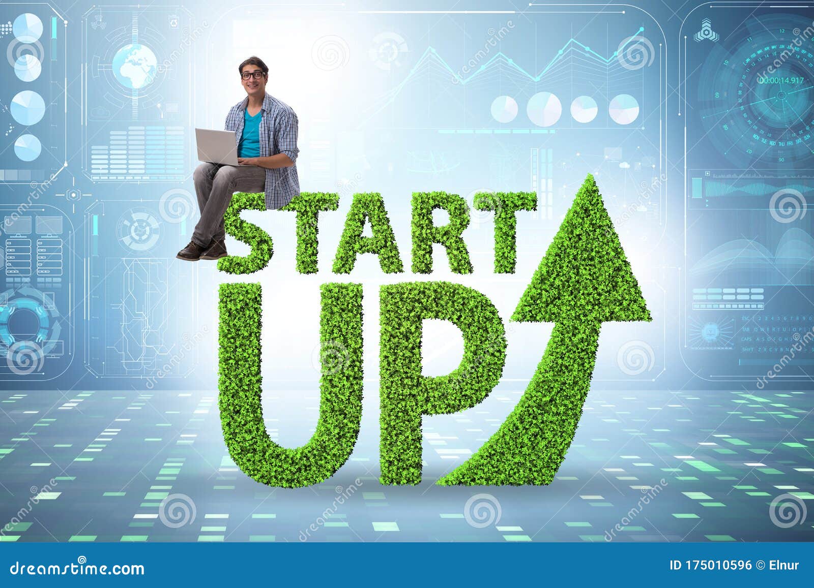 Concept of Green Start-up and Venture Capital Stock Photo - Image of ...