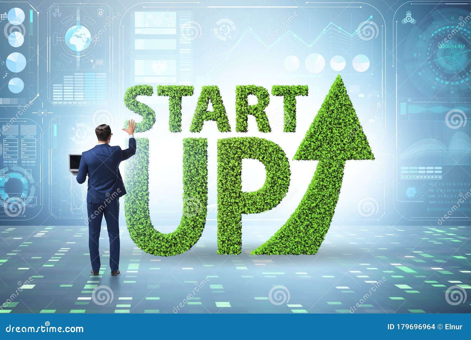 Concept of Green Start-up and Venture Capital Stock Photo - Image of ...