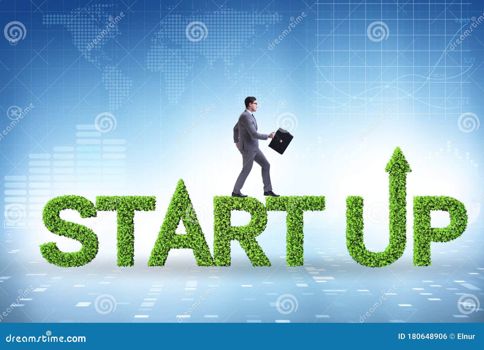 Concept of Green Start-up and Venture Capital Stock Photo - Image of ...