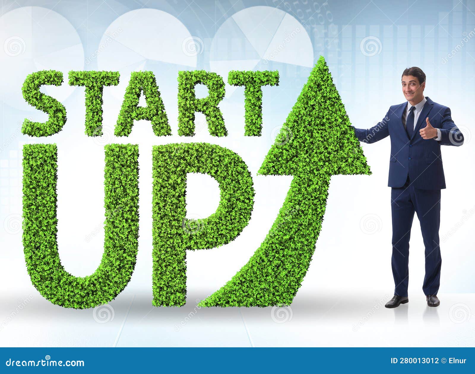 Concept of Green Start-up and Venture Capital Stock Photo - Image of ...