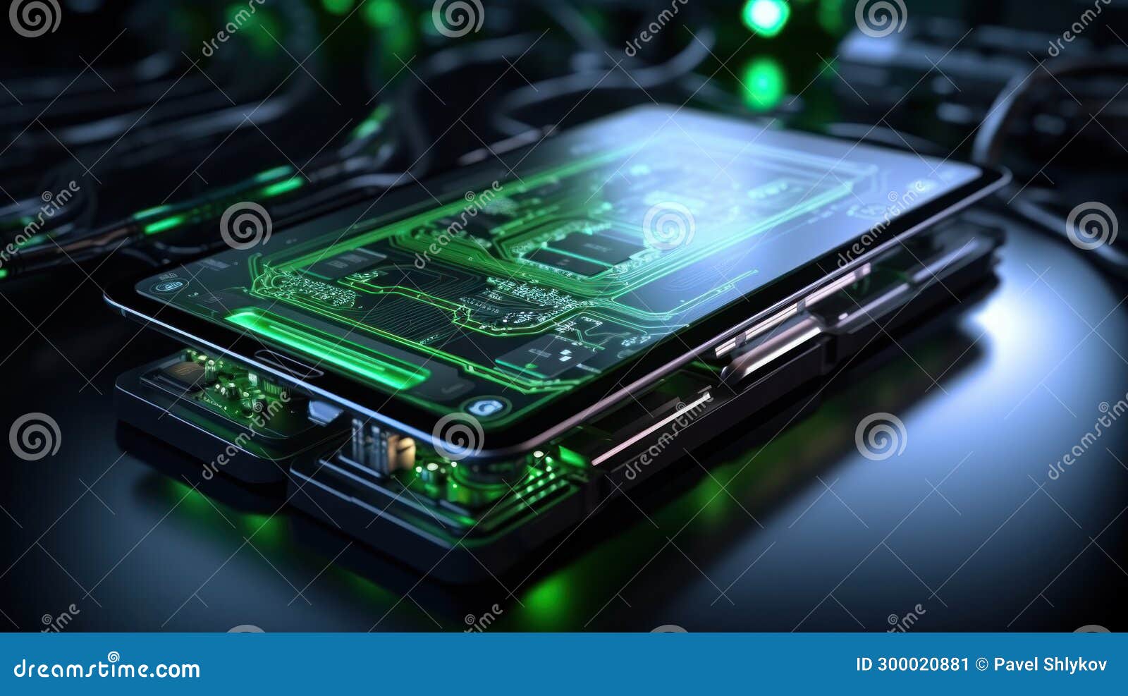 Concept of Green Technology. Crystal Globe on Circuit Board Technology ...