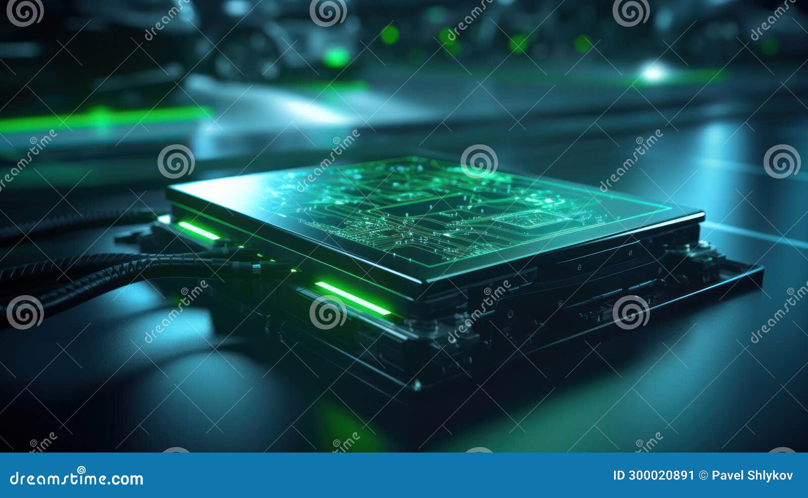 Concept of Green Technology. Crystal Globe on Circuit Board Technology ...