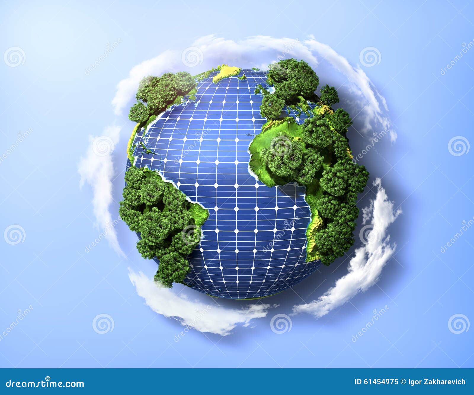Concept Groene Zonne-energie Stock Illustratie - Illustration of ...