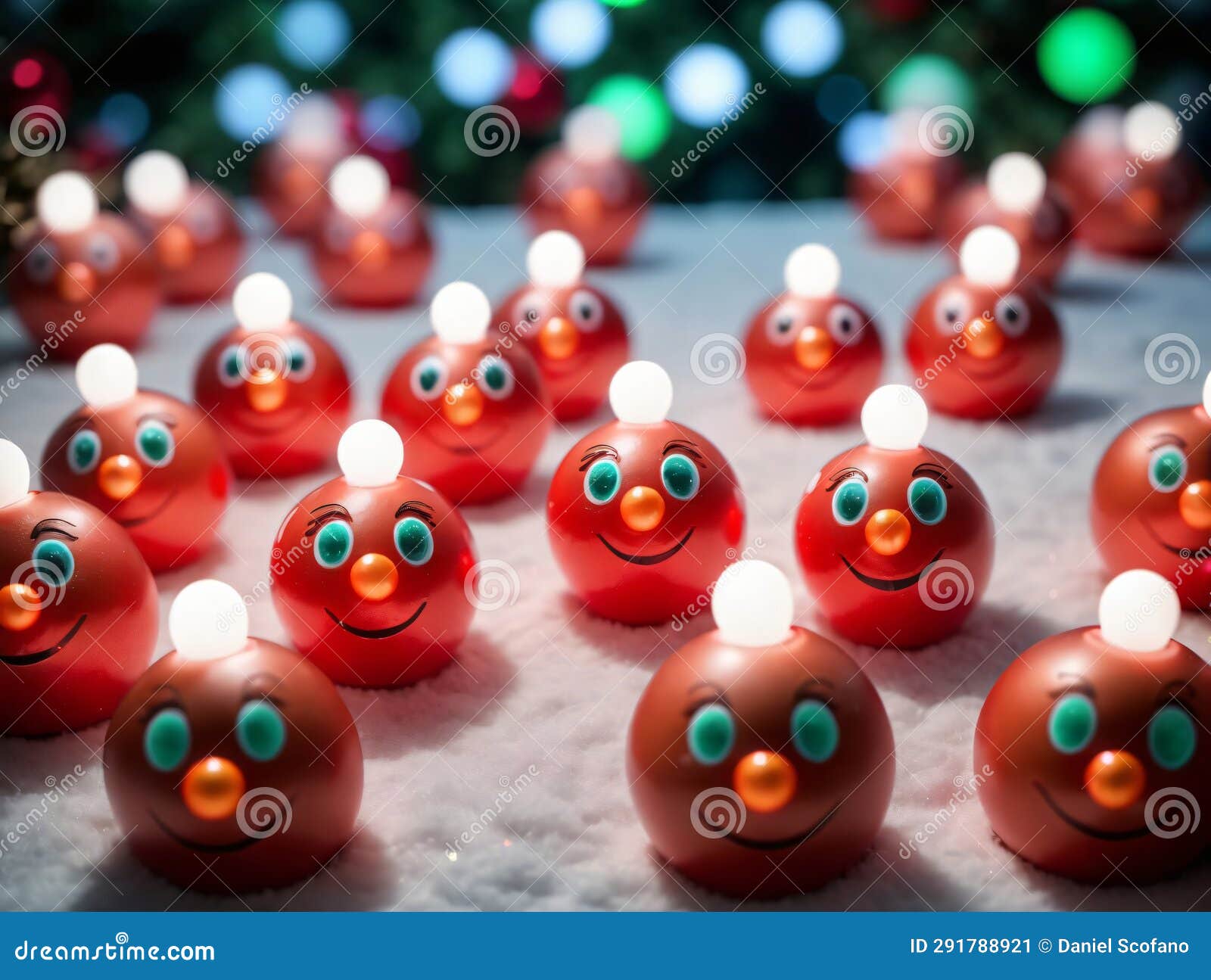 A Group of Red Plastic Ducks with Green Eyes. Generative AI Stock ...