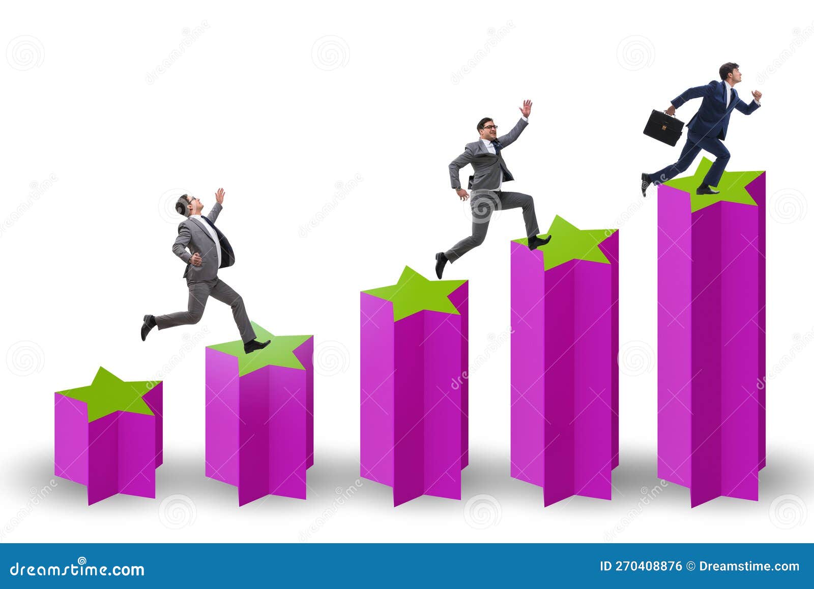 Concept of Growing Satisfaction Levels with Stars Stock Photo - Image ...