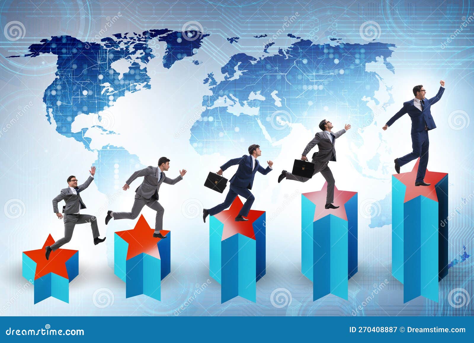 Concept of Growing Satisfaction Levels with Stars Stock Image - Image ...