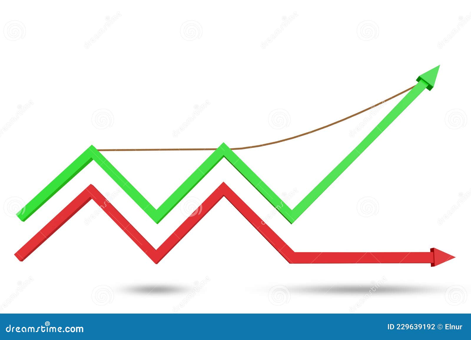 Concept of Growth with Chart Diagram Stock Illustration - Illustration ...