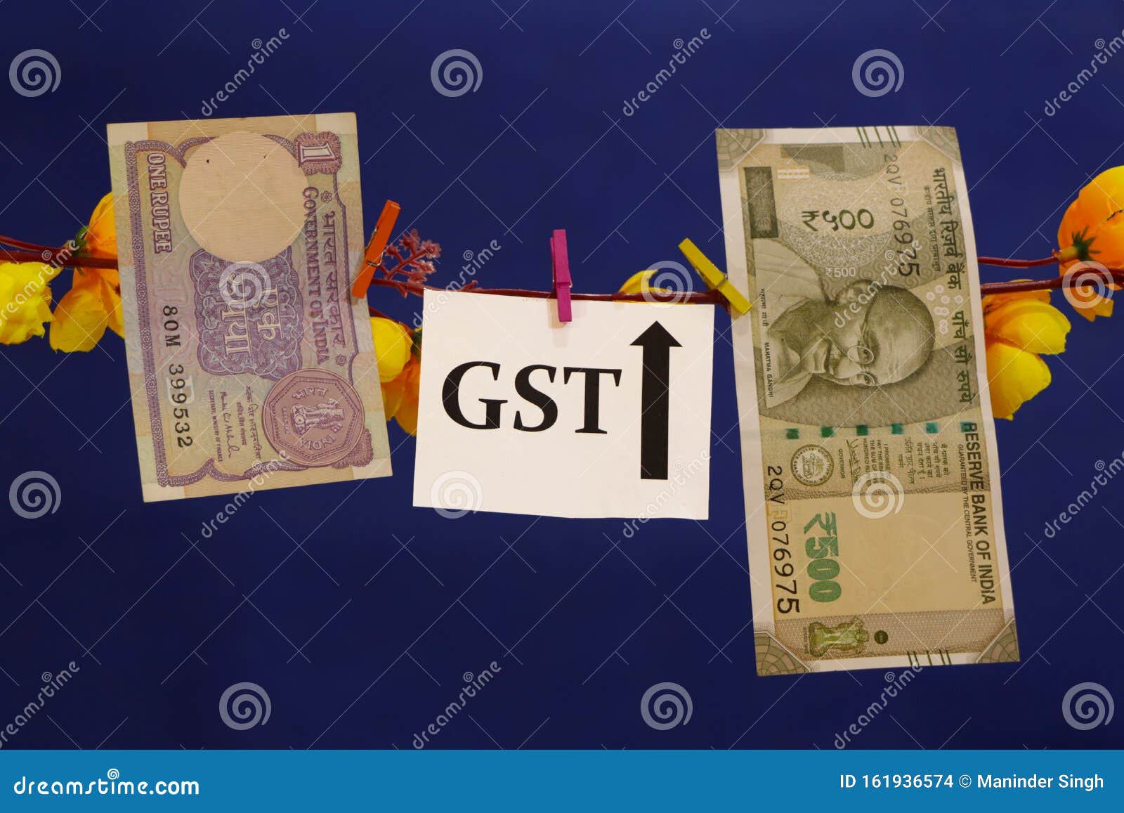 Concept of GST between Indian Currency Notes. Stock Photo - Image of ...