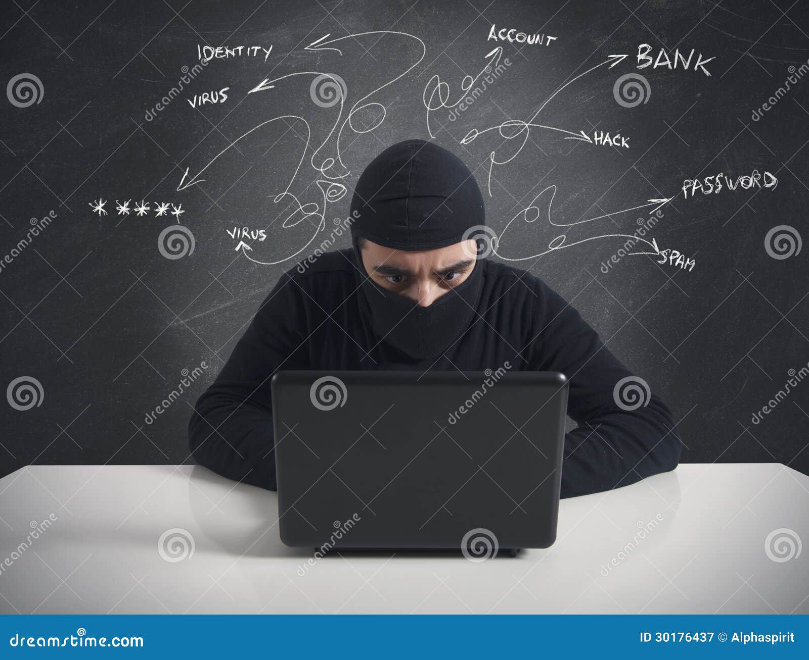 Hacker and Computer Virus Concept Stock Image - Image of help, identity ...