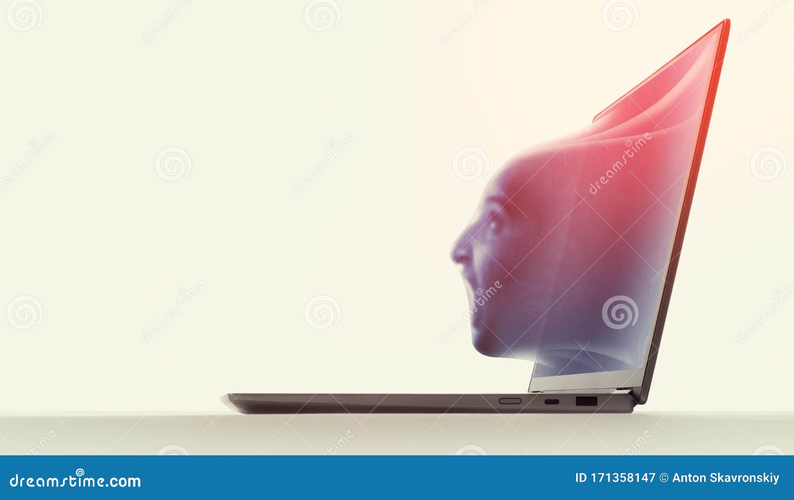 Concept of Hacking, Identity Theft, Threat Artificial Intelligence ...