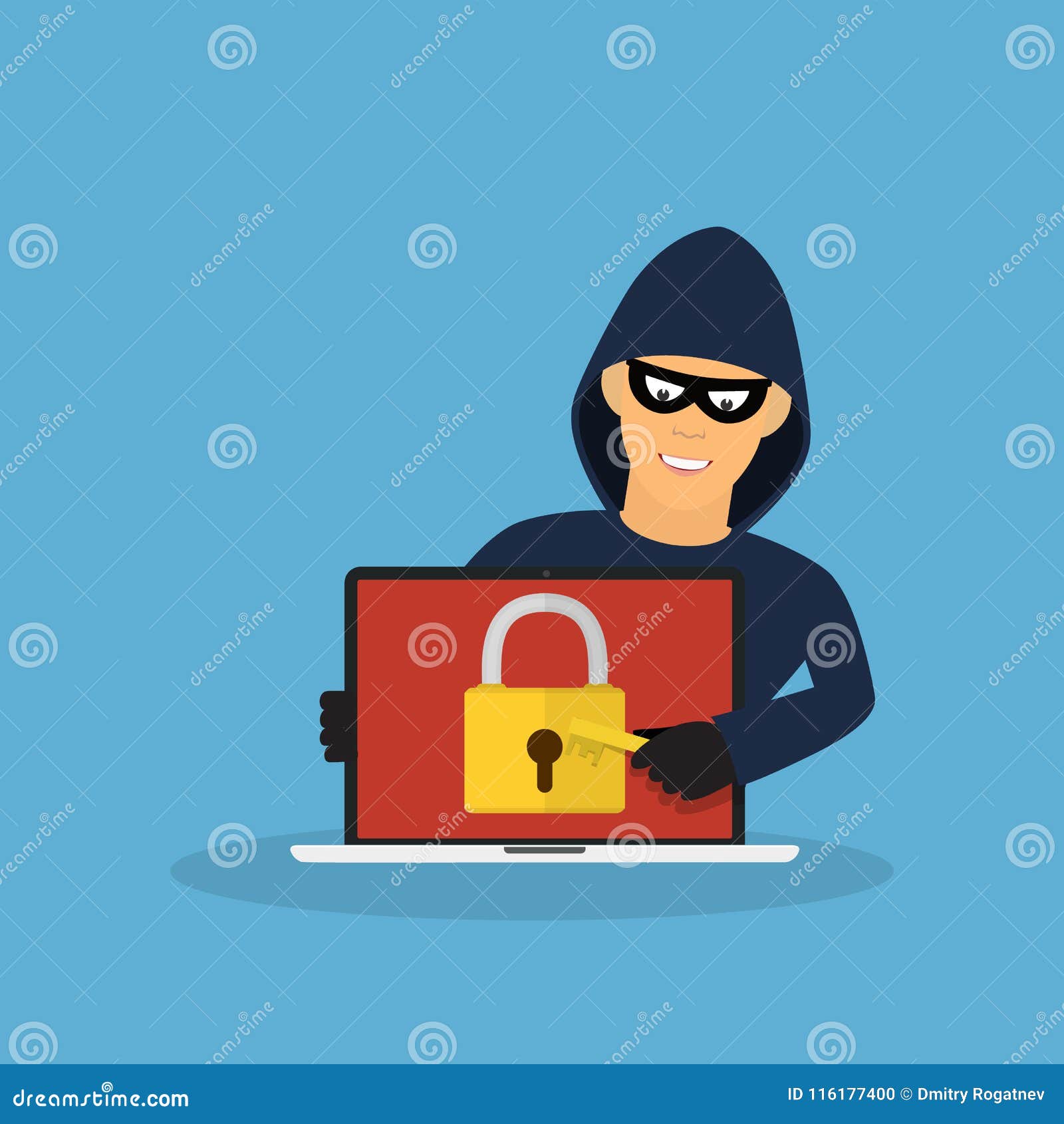 Concept of hacking. stock vector. Illustration of criminal - 116177400 Concept of hacking. stock vector. Illustration of criminal - 116177400