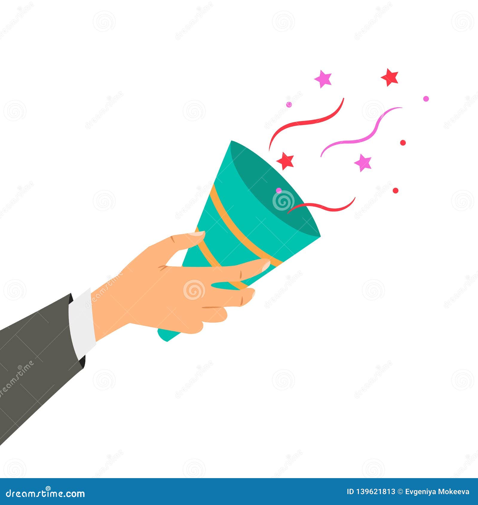 Concept Hand Congratulations on White Background Stock Illustration ...