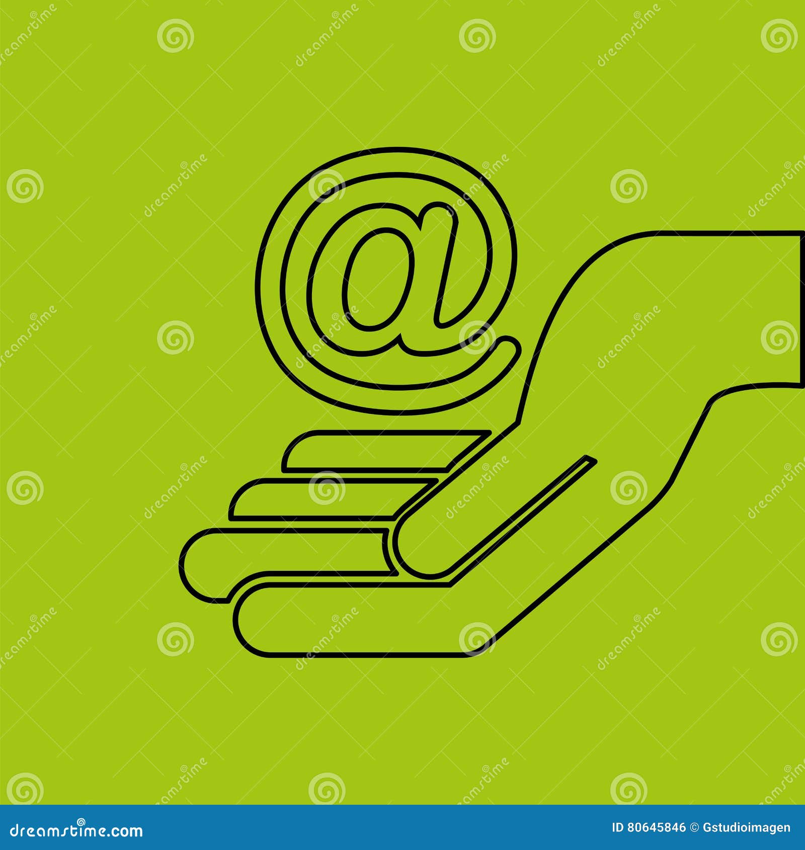 Concept Hand with Mail Icon Stock Vector - Illustration of multimedia ...