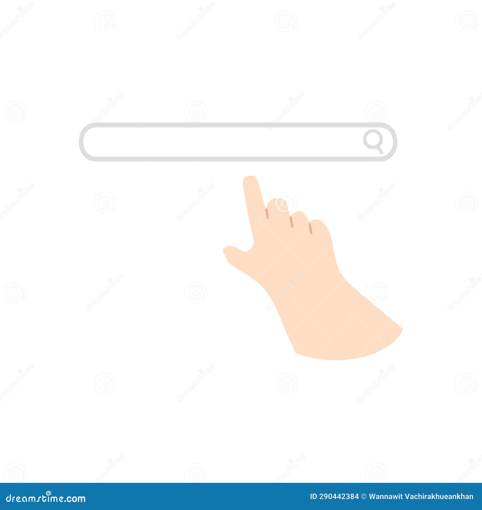 Concept of Hand Search Icon Stock Illustration - Illustration of ...