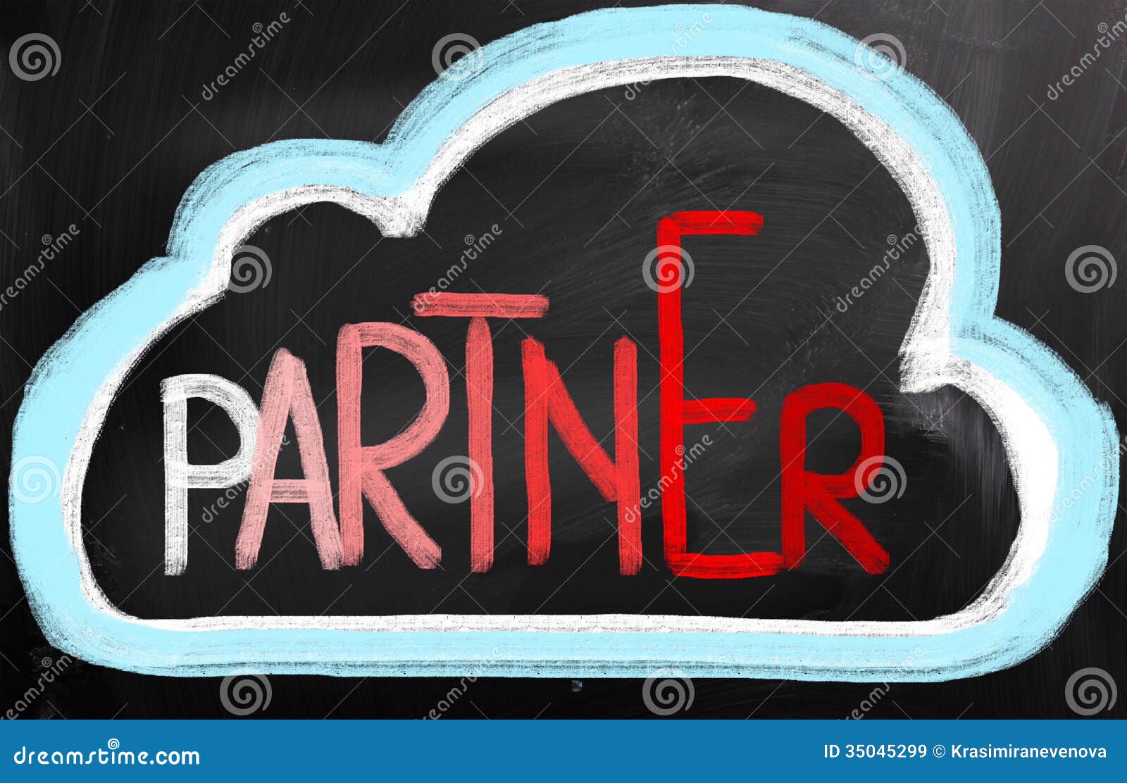 Concept Handwritten with Chalk Stock Image - Image of help, partner ...