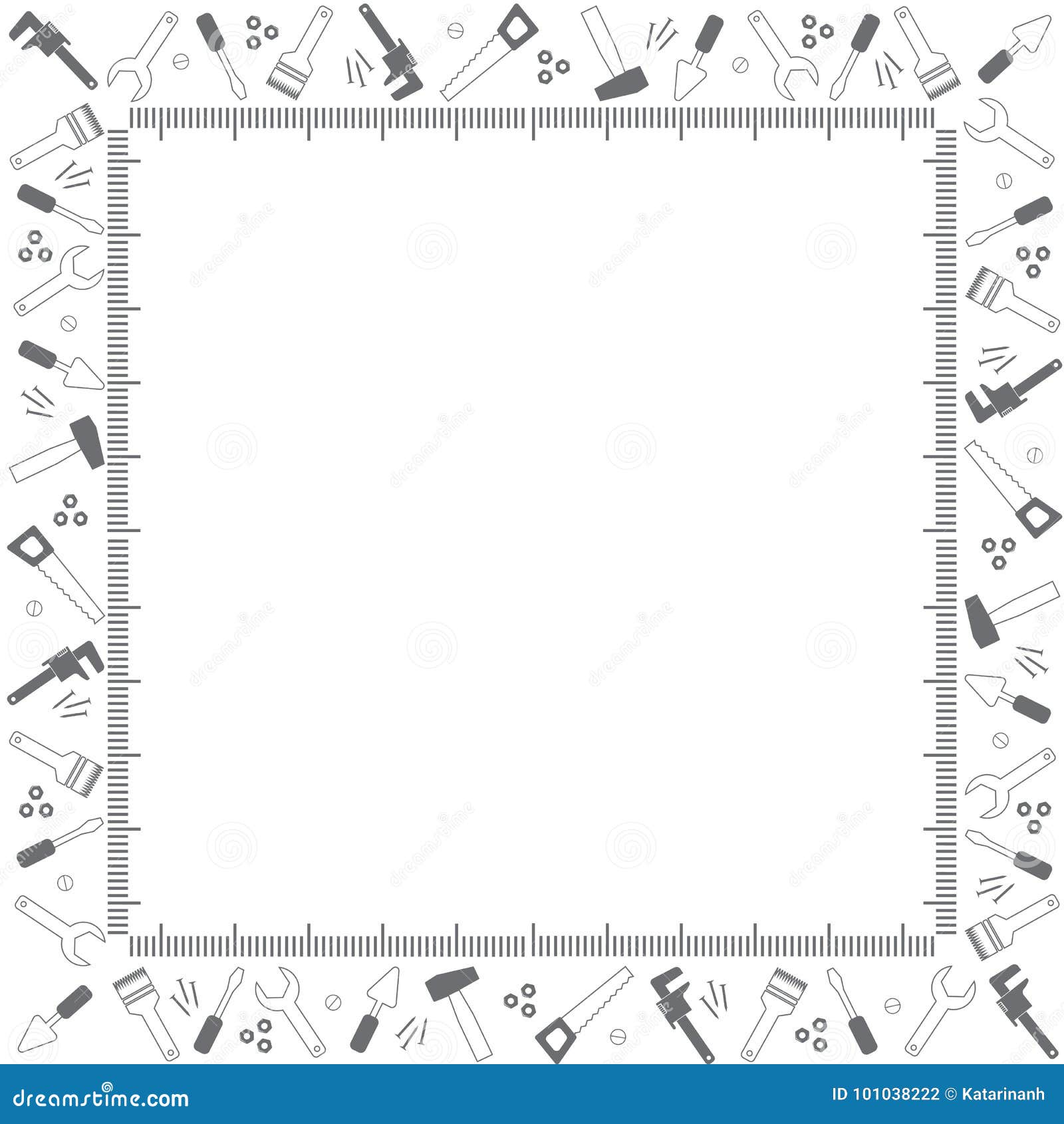 Concept Handyman Services in Gray. Frame Made of Tools for Repair Lying ...