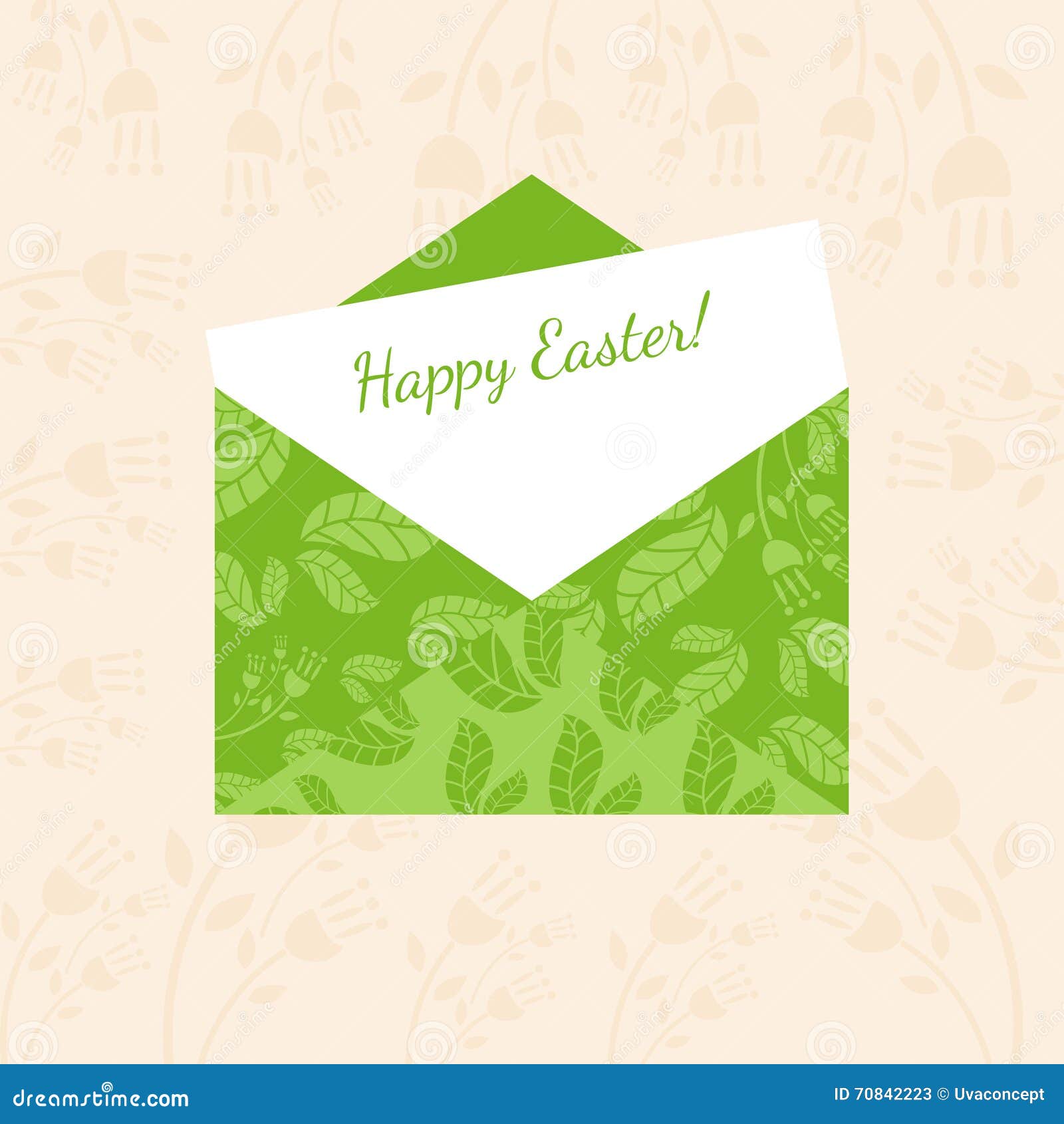 Concept Happy Easter Envelope Flowers . Vector Stock Vector ...