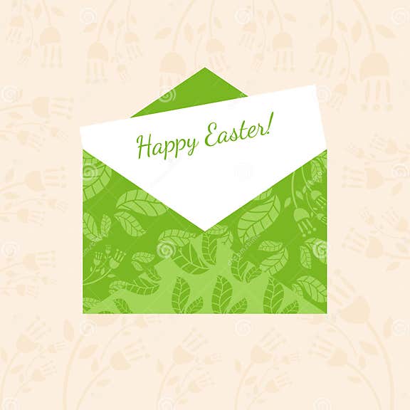 Concept Happy Easter Envelope Flowers . Vector Stock Vector ...
