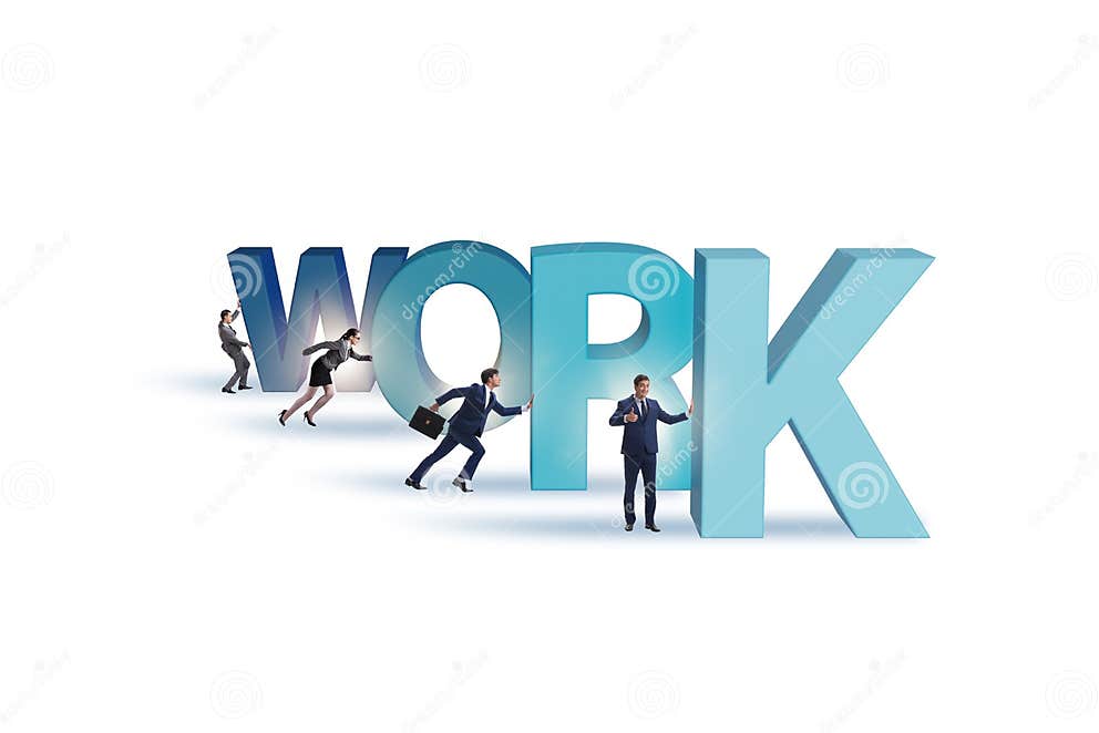 Concept of Hard Work with Business People Stock Image - Image of heavy ...